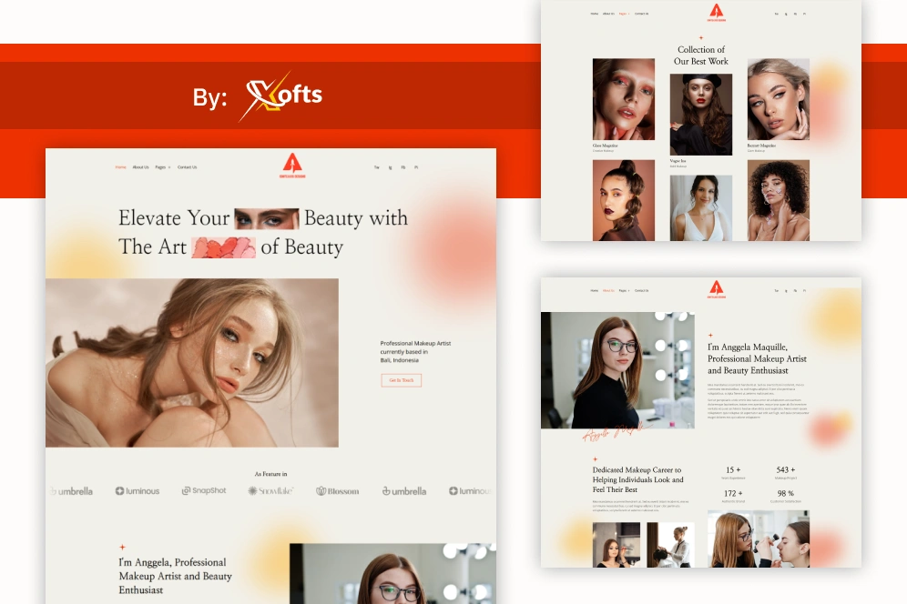 IgniteAxis - Makeup Artist & Hair Stylist Website Design