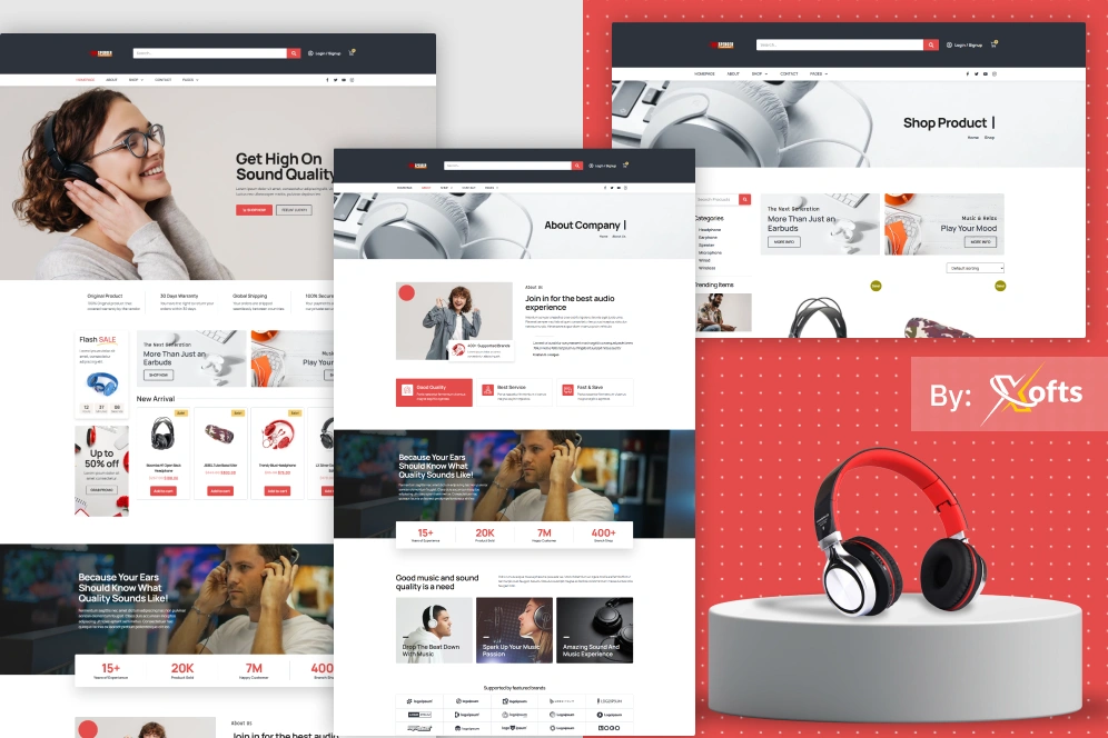 Spencer – Ecommerce Audio Store Website Design